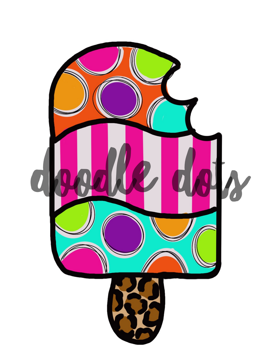Popsicle Digital Template – Doodle Dots