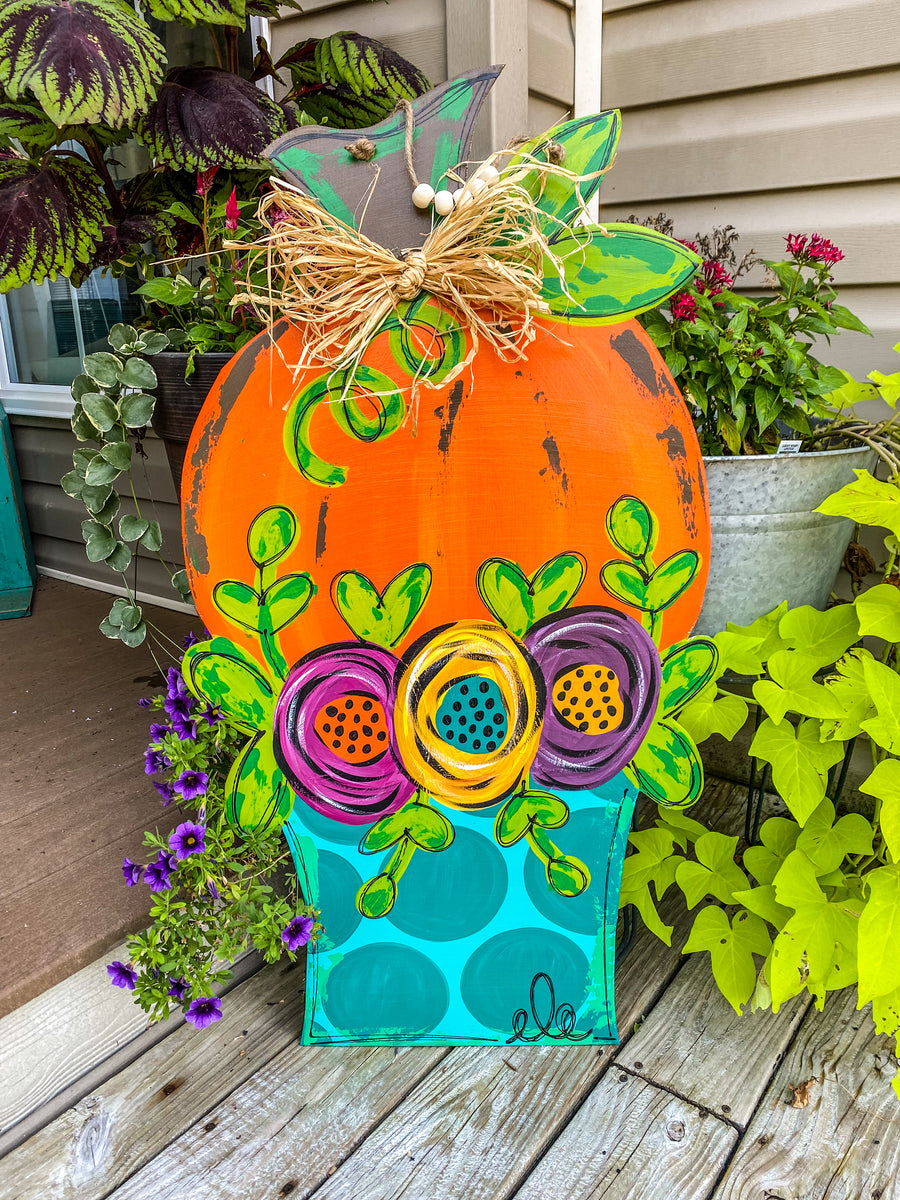 Pumpkin Topiary Digital Template – Doodle Dots