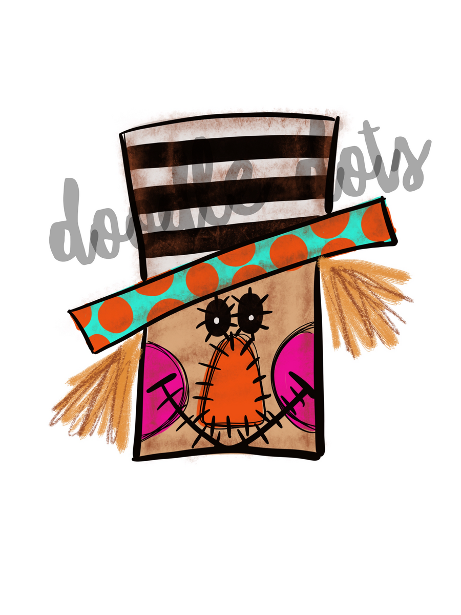 Scarecrow Digital Template – Doodle Dots